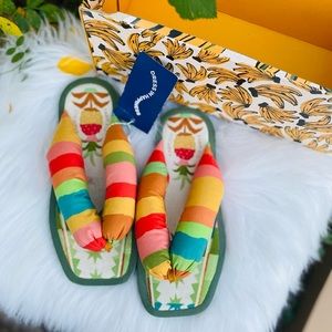 FARM Rio | Shoes | Farm Rio Pineapple Puffy Sandals | Poshmark